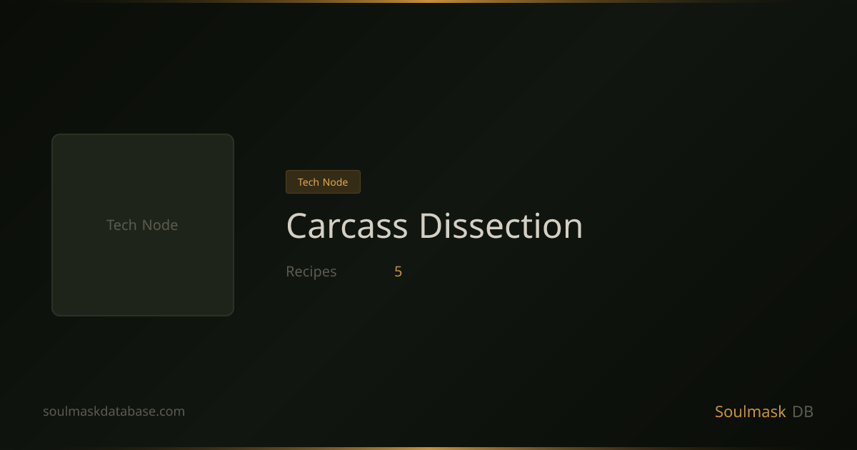 Soulmask Carcass Dissection | Soulmask Database